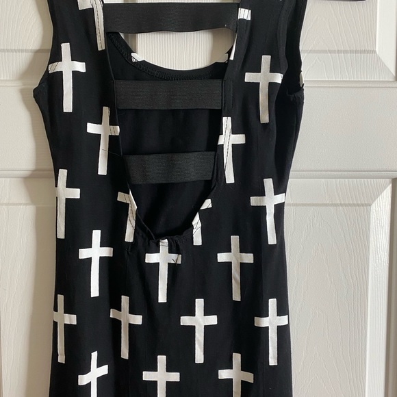 Reverse | Dresses | Nwt Reverse Black And White Cross Bandage Dress ...